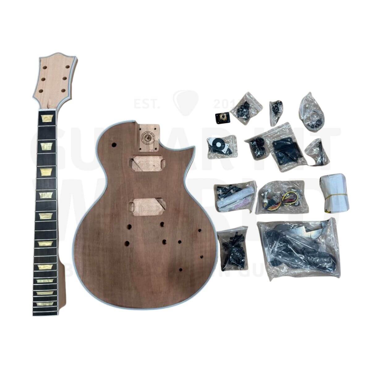 Mahogany LP-Style Ebony DIY Guitar Kit #2 | GKW — Guitar Kit World
