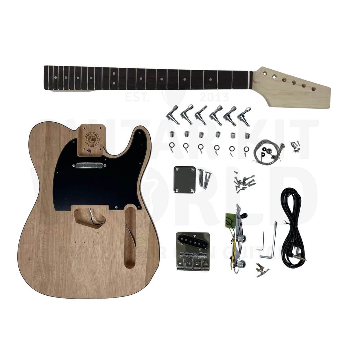 Mahogany T-Style Rosewood DIY Guitar Kit #3 | GKW — Guitar Kit World