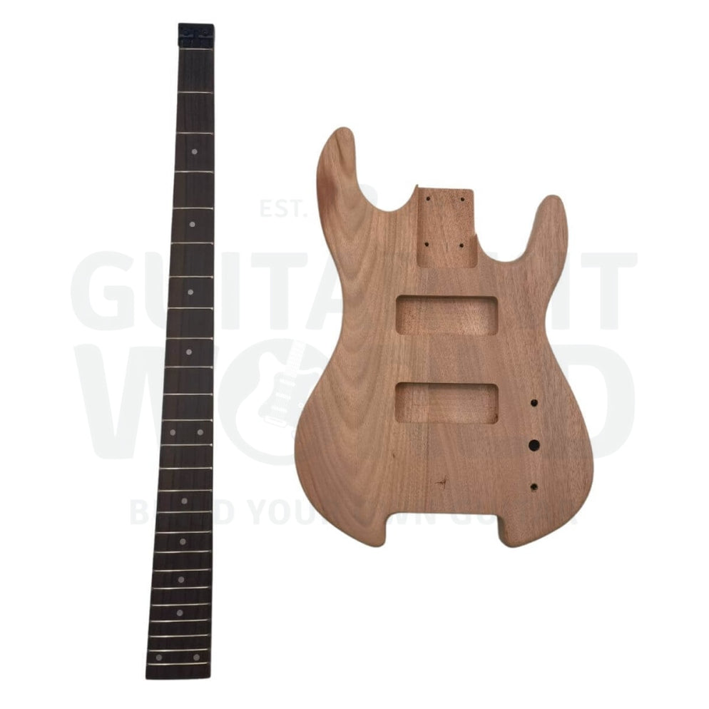 Headless Bass Guitar Kit with Mahogany body & Maple Neck | Guitar Kit World