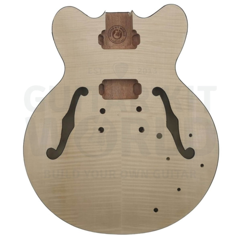 Semi Hollow body E35 Guitar Kit with Chrome Hardware | Guitar Kit World